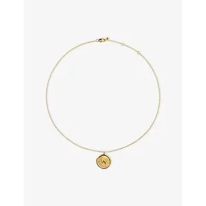 Monica Vinader Initial Stamp Vermeil Necklace - Gold