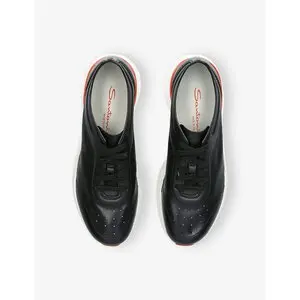 Santoni Bounce Leather Low-top Trainers