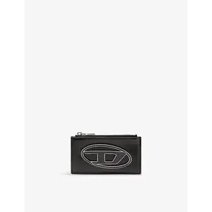 DIESEL® 1dr Logo-plaque Leather Card Holder Lii - T8013