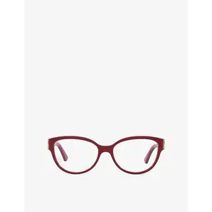 CARTIER Acetate Optical Cat Eye Frame Glasses - Red