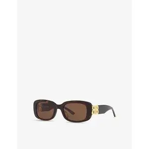 Balenciaga Bb0310sk Square-frame Tortoiseshell Sunglasses