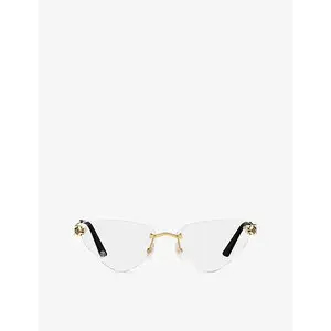 CARTIER Metal Cat-eye Optical Glasses - Gold