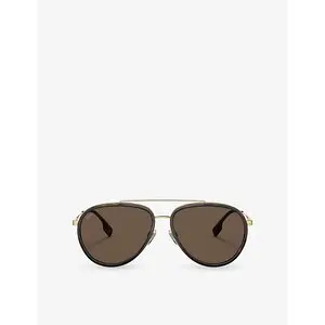 Burberry Oliver Pilot-frame Sunglasses - Gold