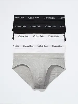 Calvin Klein Cotton Stretch 5-pack Hip Brief - White / Grey Heather / Black