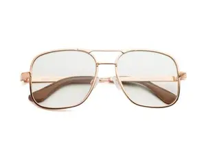 CADDIS Metamodernist Scout Reading Glasses - Polished Rose Gold Green
