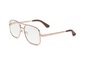CADDIS Metamodernist Scout Reading Glasses - Polished Rose Gold Green