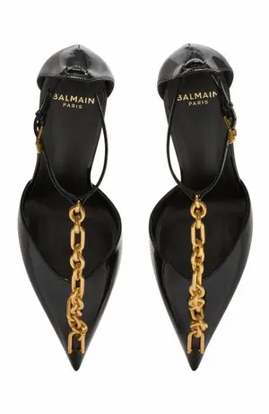 Balmain Sync Patent Leather Stilettos - Black