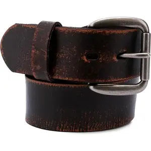 Bed Stu Hobo Belt Brown Abrasive