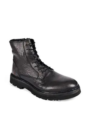 ROAN Lace-up Combat Boots With Zipper