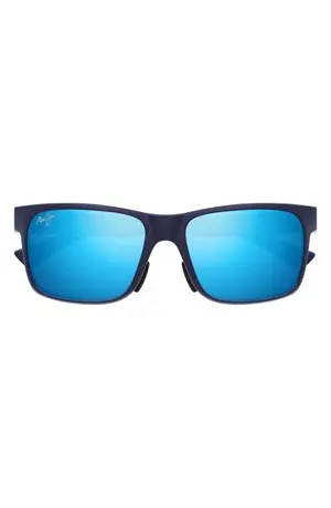 Maui Jim Polarized Wrap Sunglasses Blue