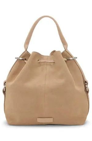 Vince Camuto Pippa Studded Leather Bucket Bag - Medium Brown