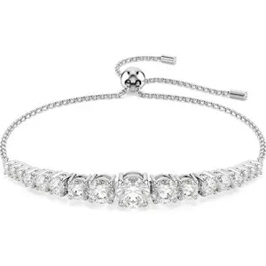 SWAROVSKI Matrix Graduated Zirconia Slider Bracelet - White/ Silver