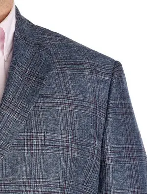 OAK HILL PREMIUM BY DXL Big & Tall Glen Plaid Sport Coat