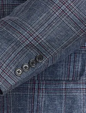 OAK HILL PREMIUM BY DXL Big & Tall Glen Plaid Sport Coat