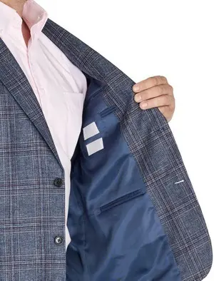 OAK HILL PREMIUM BY DXL Big & Tall Glen Plaid Sport Coat