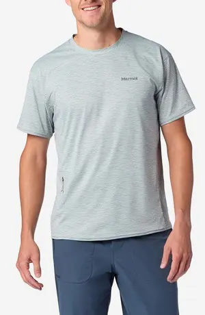 MARMOT Airexchange Solarshield Upf Crewneck T-shirt - Boulder Crack Frequency