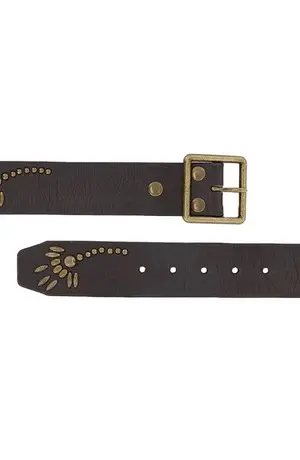 Bed Stu Hudson Leather Belt - Gold