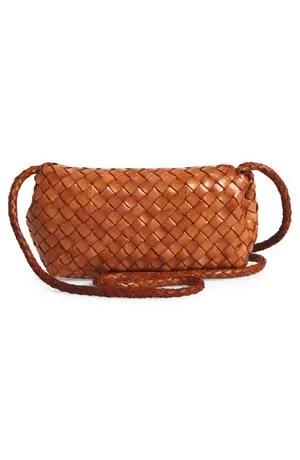 LOEFFLER RANDALL Vinnie Woven Leather Crossbody Bag - Timber