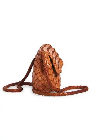 LOEFFLER RANDALL Vinnie Woven Leather Crossbody Bag - Timber