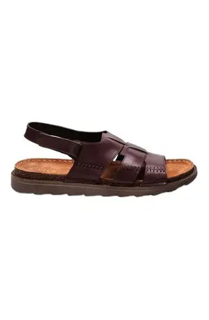 A. VEER Maldiva Back-strap Sandal - Brown Leather