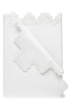 MATOUK Aziza Matelassé Coverlet - Bone