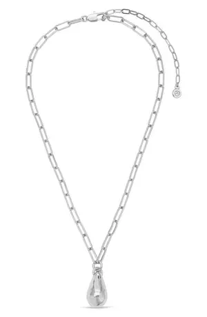 Ettika Open Drift Pendant Necklace Silver