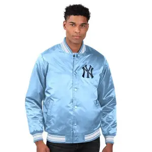 STARTER New York Yankees Locker Room Satin Varsity Jacket