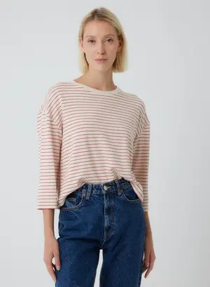 Majestic Filatures Striped T-shirts For Women