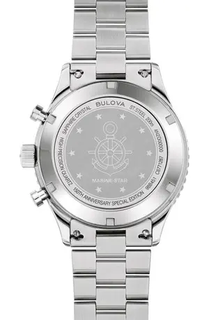 Bulova Archive Series Marine Star Heritage Bracelet Watch - Black/silver-tone