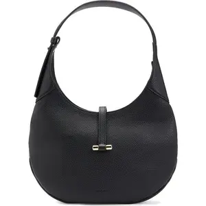 BOSS Lidney Leather Hobo Bag - Black