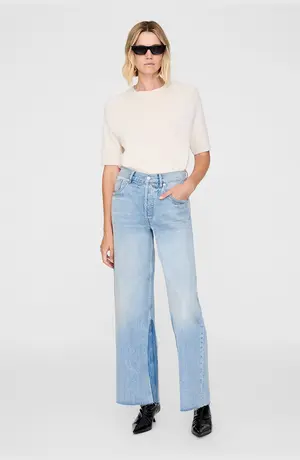 ANINE BING Manon Wide Leg Jean - Tux Blue