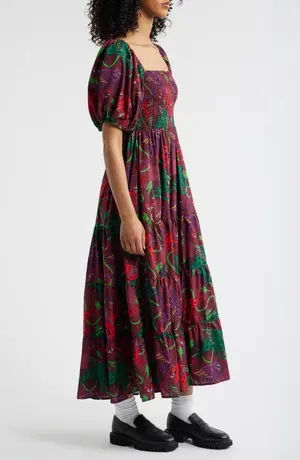 DRESSED IN LALA Summer Solstice Smock Bodice Tiered Dress