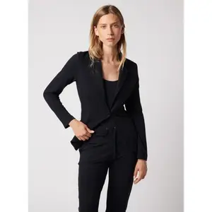Majestic Filatures Metallic One-button Blazer - Noir