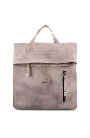 Bed Stu Leather Backpack - Light Grey Glove