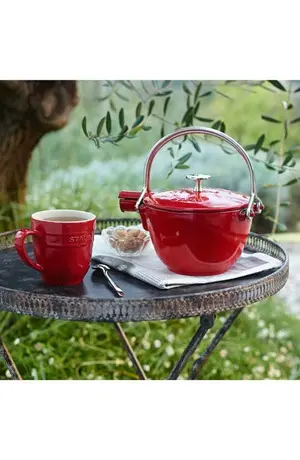 STAUB 1-quart Enameled Cast Iron Tea Kettle