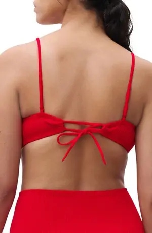 Chantelle Jacquard Bikini Top - Cherry Red