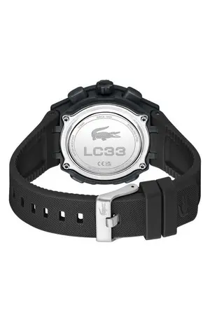 Lacoste Silicone Strap Watch - Black