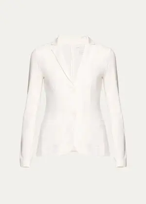 Majestic Filatures Soft Touch Two Button Blazer - Blanc