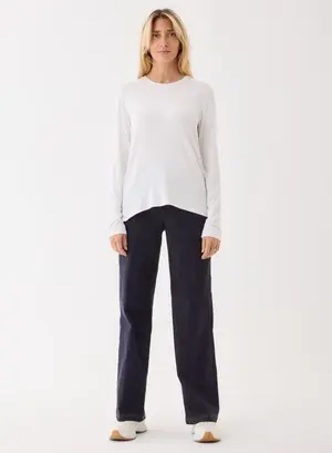 Majestic Filatures Soft Touch Long Sleeve Crewneck T-shirt - Blanc