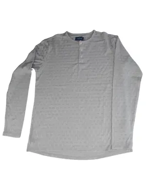 LEDGER & FORD Folsom Basketweave Henley - Grey