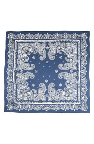 VIENS AVEC MOI Paisley Large Silk Square Scarf