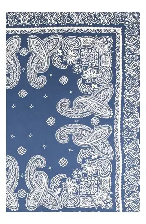 VIENS AVEC MOI Paisley Large Silk Square Scarf