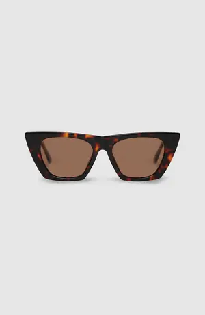 ANINE BING Square Frame Sunglasses - Tortoiseshell