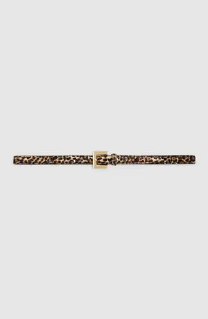 ANINE BING Nicola Leather Belt - Leopard