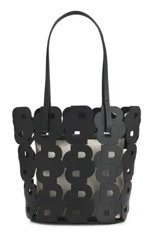 BOSS Double B Monogram Leather Tote - Black