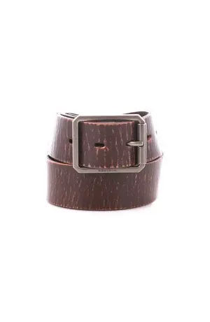Bed Stu Drifter Leather Belt - Brown Abrasive