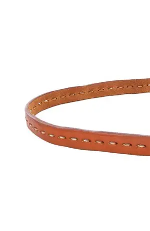 Bed Stu Skinny Leather Belt - Tan