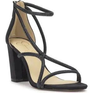 Jessica Simpson Ankle Strap Block Heel Sandals - Black