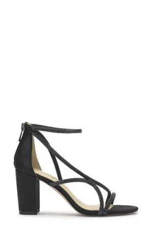 Jessica Simpson Ankle Strap Block Heel Sandals - Black