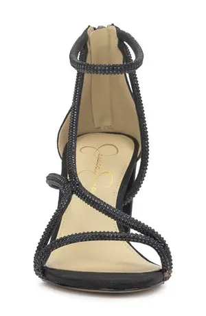 Jessica Simpson Ankle Strap Block Heel Sandals - Black